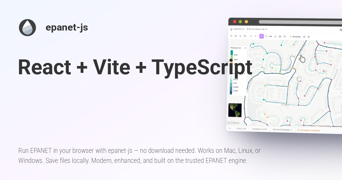 React + Vite + TypeScript - epanet-js