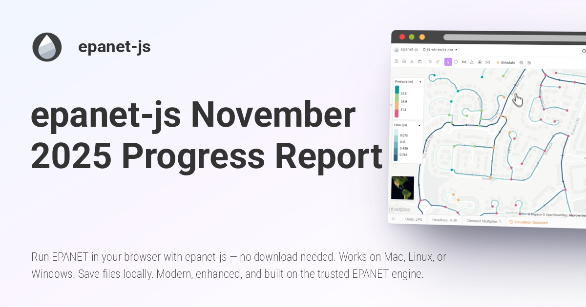 epanet-js November 2025 Progress Report - epanet-js
